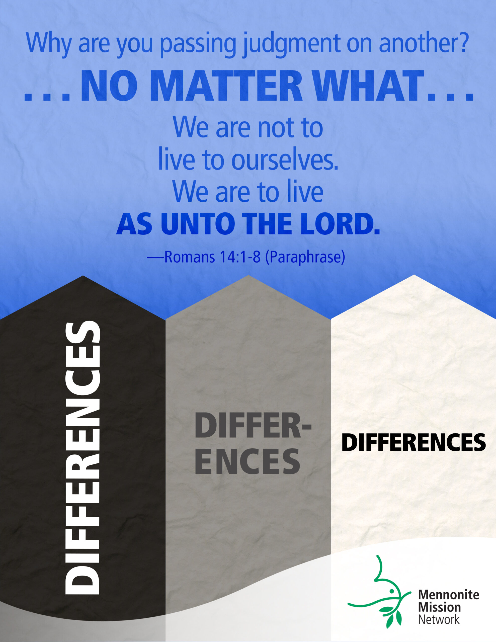 Don't judge - Mennonite Mission Network