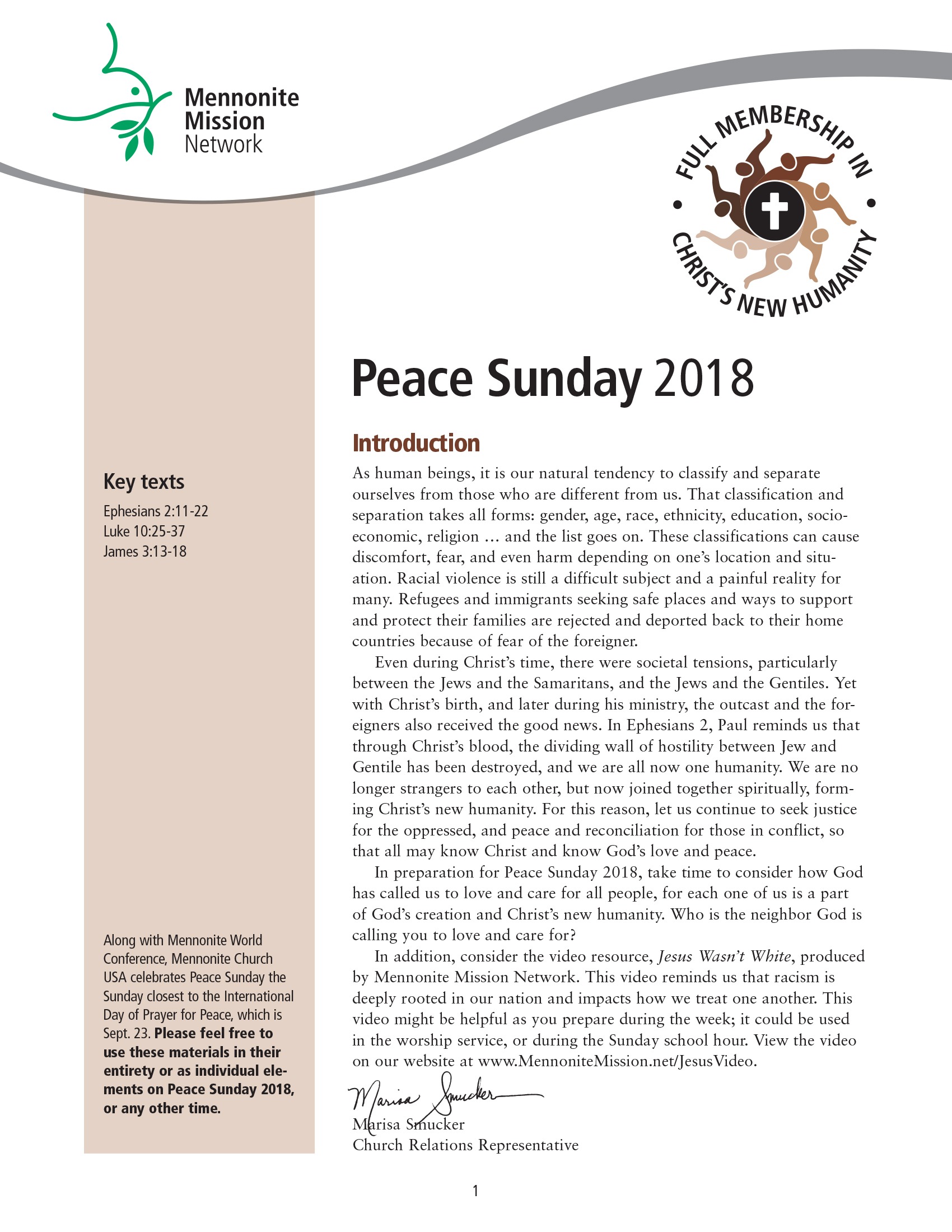 Full membership in Christ's new humanity - Mennonite Mission Network